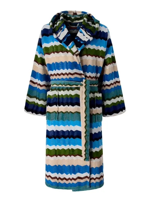 Missoni Multicoloured Fabric Hooded Bathrobe - Multicolor