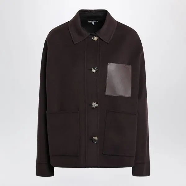 Loewe Grey Wool And Cashmere Workwear Jacket - Brown