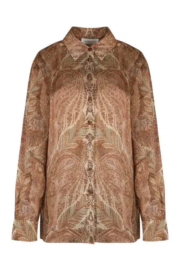 Zimmermann Hypnotic Paisley Silk Shirt
