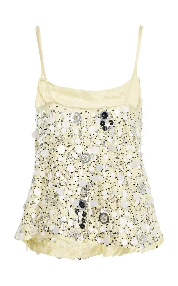 ZANKOV Sequin Silk Cami