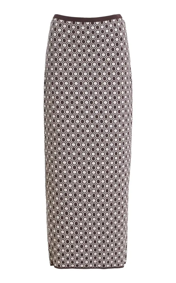 ZANKOV Alina Jacquard Midi Skirt