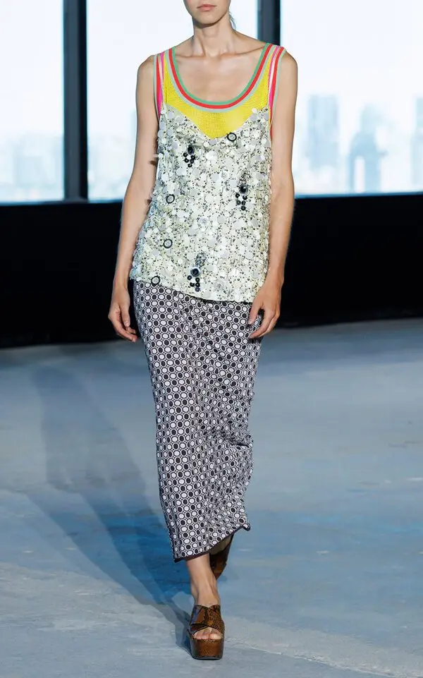 ZANKOV Alina Jacquard Midi Skirt