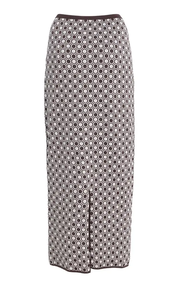 ZANKOV Alina Jacquard Midi Skirt