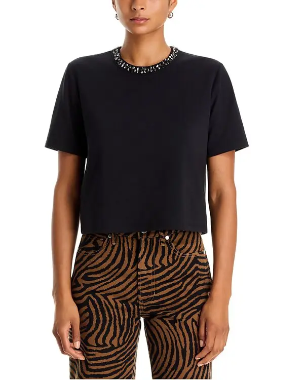 Veronica Beard Sebastian Embellished Crewneck Tee