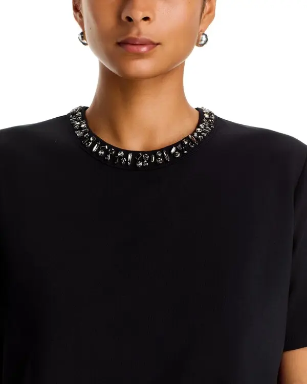 Veronica Beard Sebastian Embellished Crewneck Tee