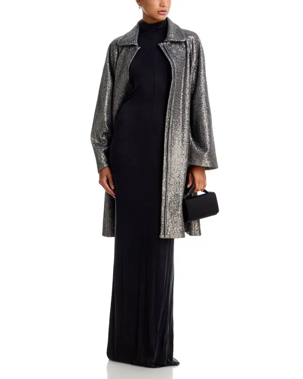 Norma Kamali Embellished Collared Long Sleeve Jacket