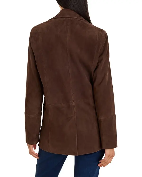 NIC+ZOE Suede Mod Button Coat