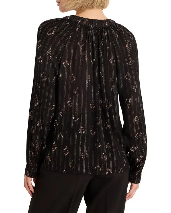 NIC+ZOE Diamond Metallic Jacquard Shirt