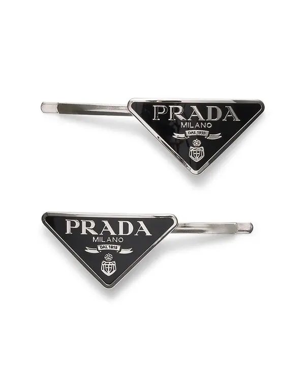 Prada Metal Hair Pins - Black