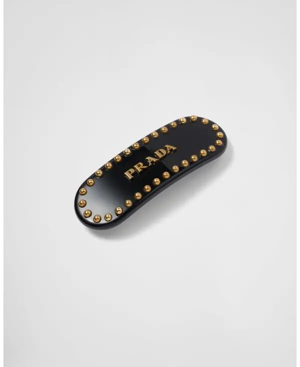 Prada Hair Clip With Studs