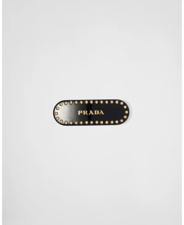 Prada Hair Clip With Studs