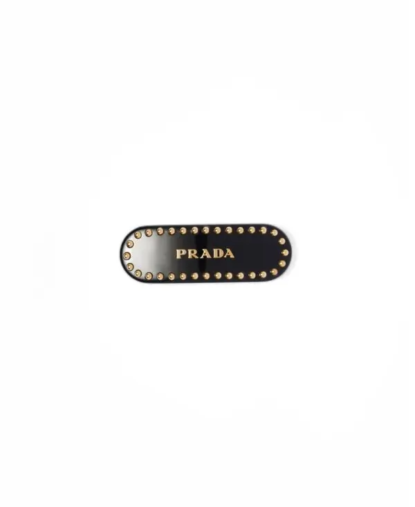 Prada Hair Clip With Studs