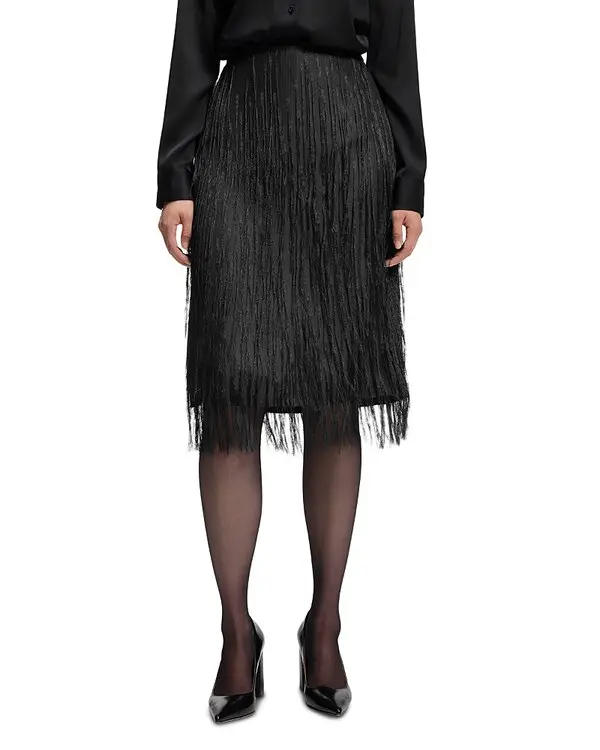 Hugo Boss Vafray Fringe Skirt