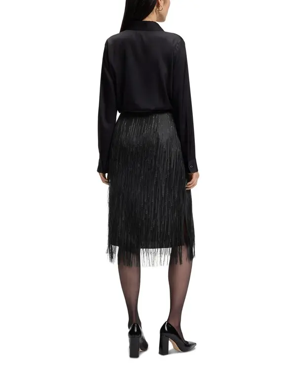 Hugo Boss Vafray Fringe Skirt