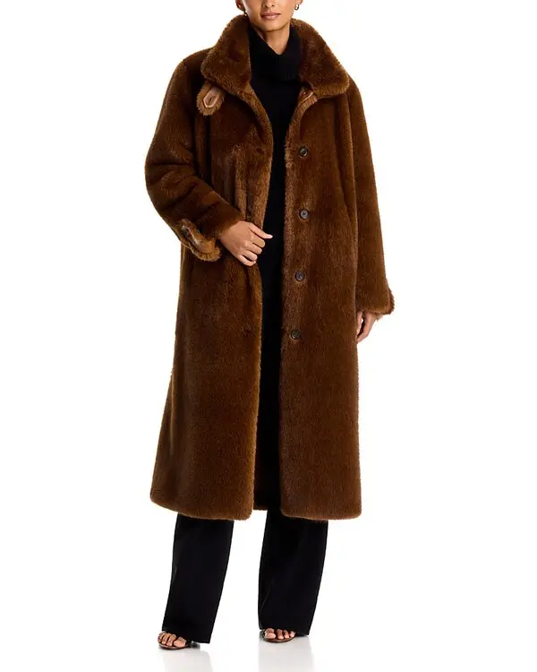 MILLY Gia Faux Fur Coat