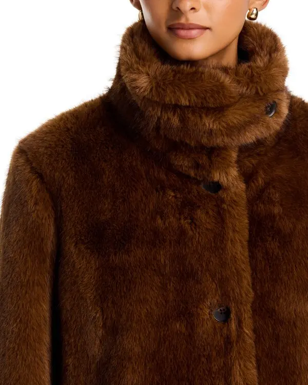 MILLY Gia Faux Fur Coat