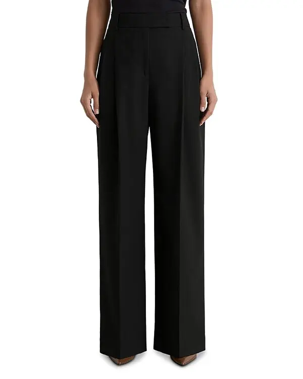 REISS Luna Pleated Wide Leg Pants