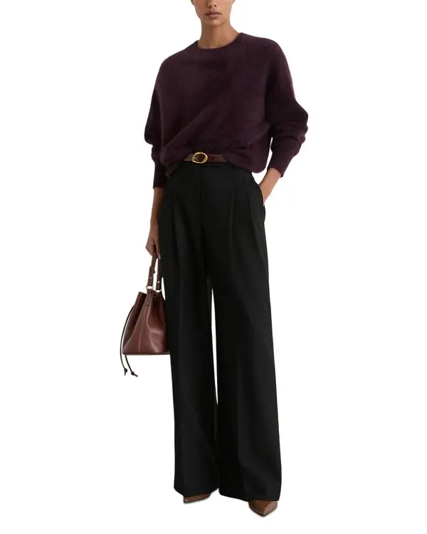 REISS Luna Pleated Wide Leg Pants