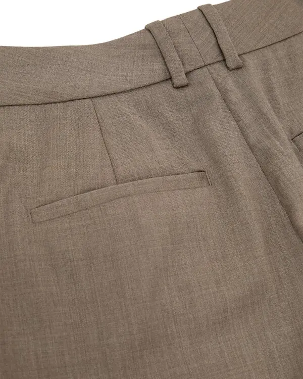 REISS Petite Adie Wool Blend Wide Leg Pants - Neutral