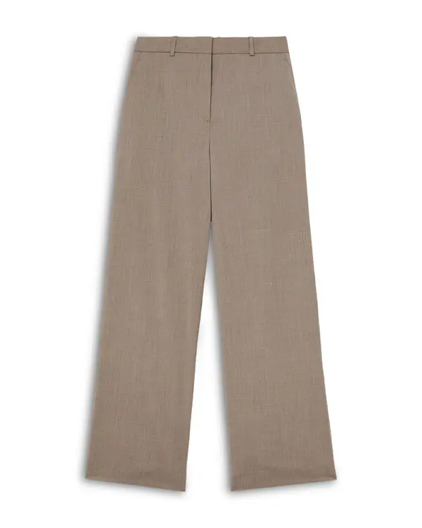 REISS Petite Adie Wool Blend Wide Leg Pants - Neutral
