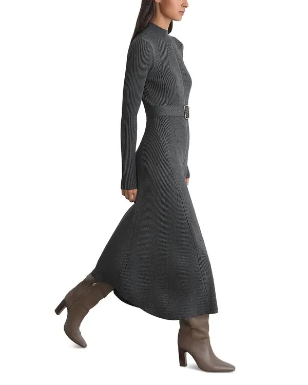 REISS Ella Belted Midi Dress