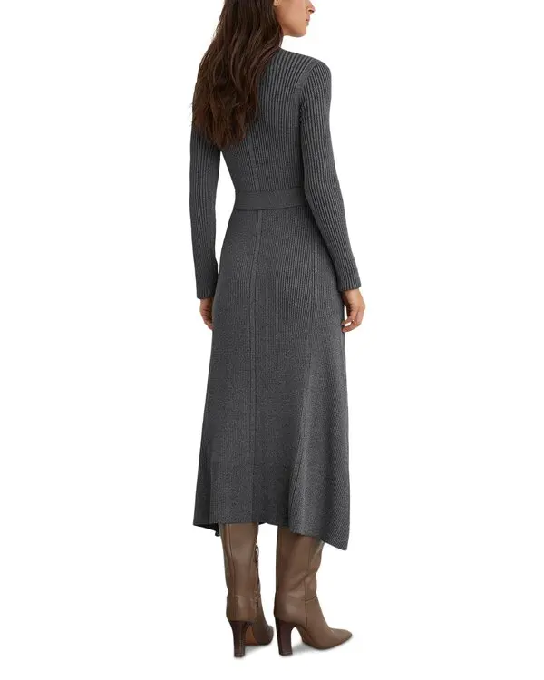 REISS Ella Belted Midi Dress