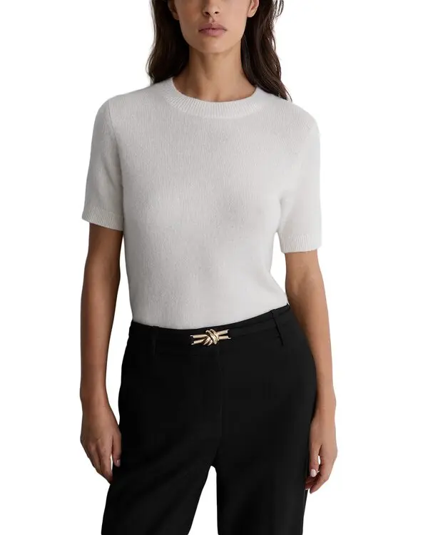 REISS Petite Leona Belted Flare Leg Pants