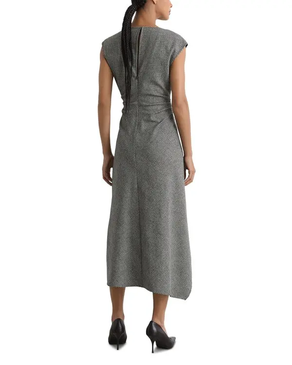 REISS Petite Clara Asymmetric Draped Midi Dress