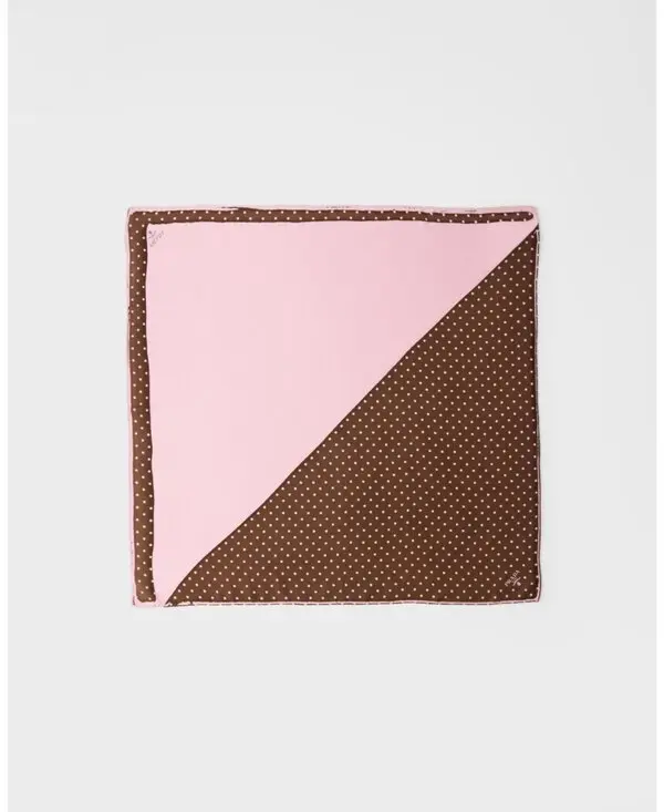Prada Printed Twill Scarf 90 - Pink