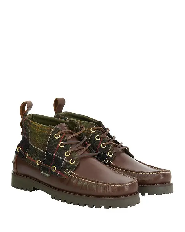 Barbour Harle Tartan Mid Leather Chukka Boots
