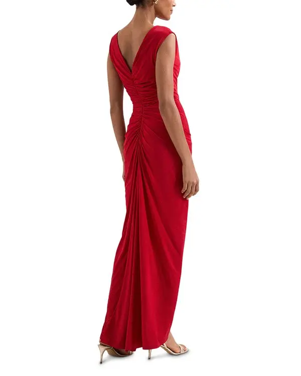PHASE EIGHT Petite Ruffled Side Gathered Maxi Dress