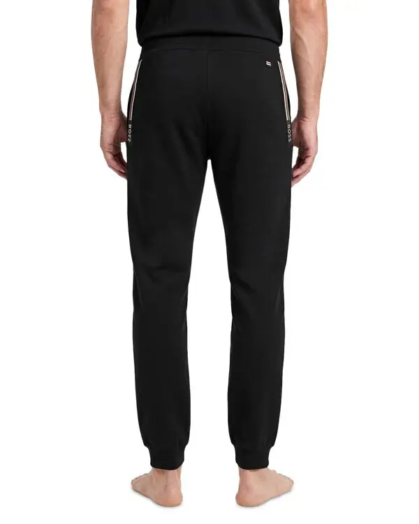 Hugo Boss Authentic Cotton Blend Drawstring Stripe Logo Pants