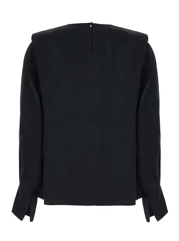 Ba&sh Cadie Pleated Long-sleeve Top