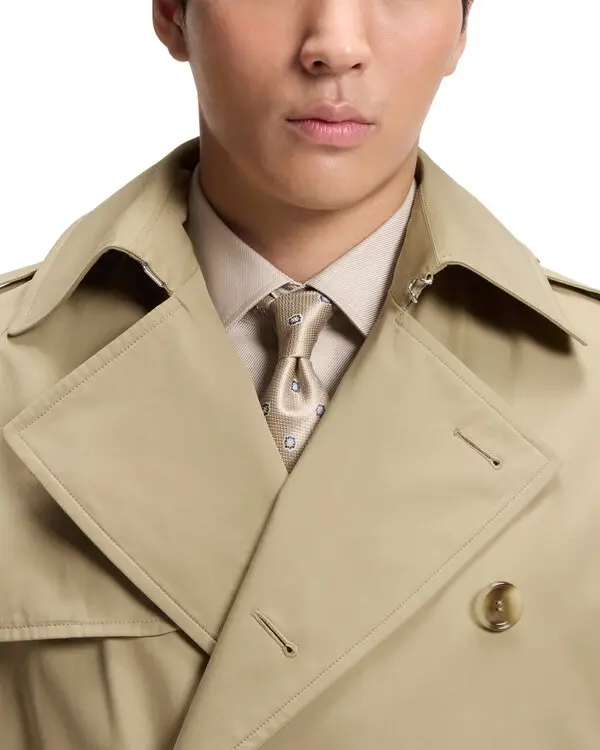 BOSS Jared Belted Cotton Trench Coat