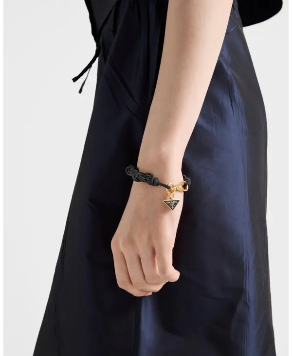 Prada Nappa Leather Bracelet - Black