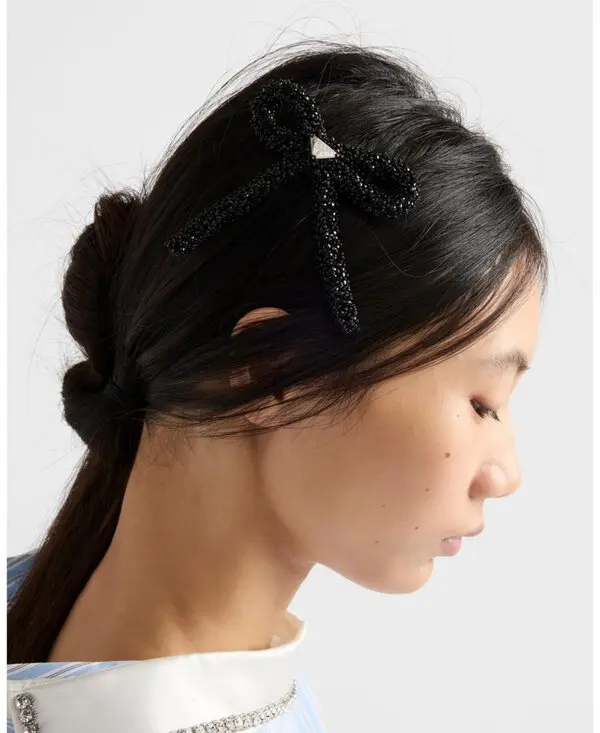 Prada Hair Clip With Crystals