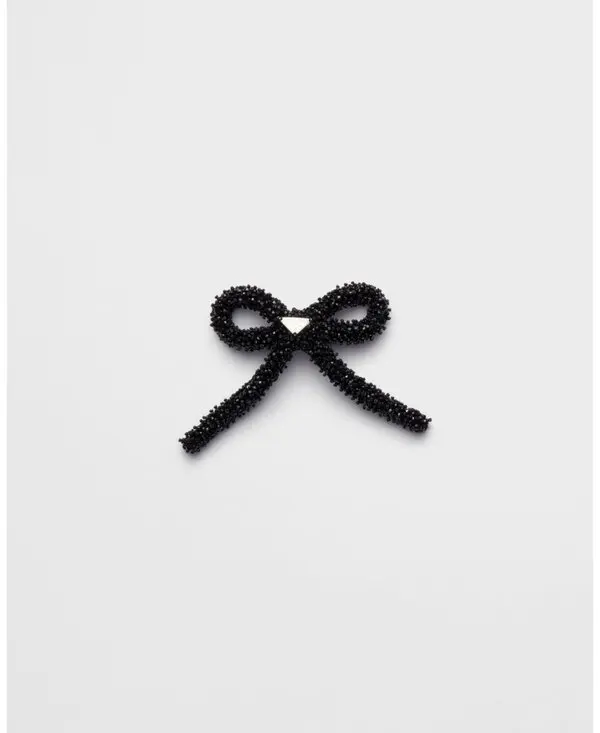 Prada Hair Clip With Crystals