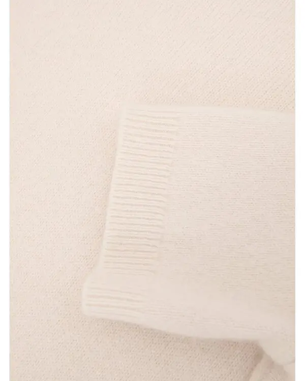 REISS Stevie Cashmere Short Sleeve Top - Ivory