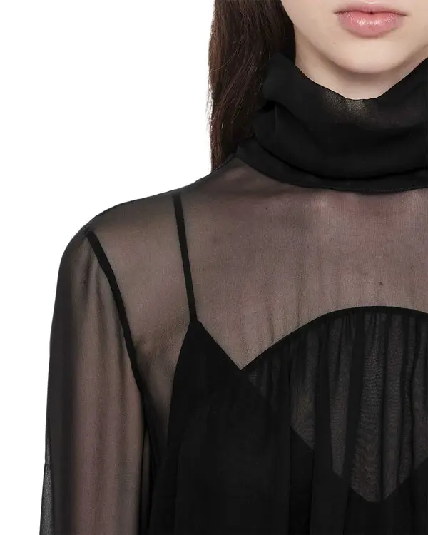 ALLSAINTS Nadia Silk Sheer Top