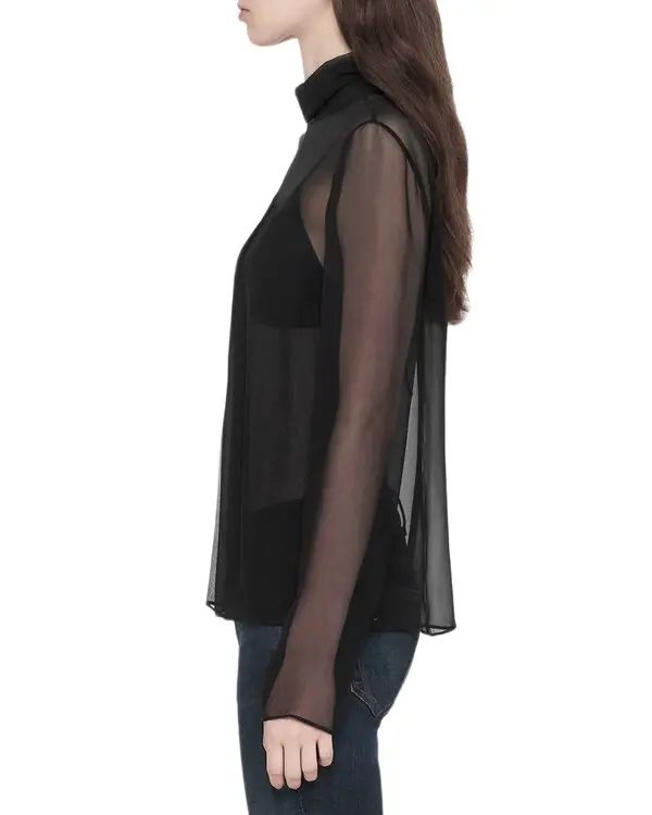 ALLSAINTS Nadia Silk Sheer Top