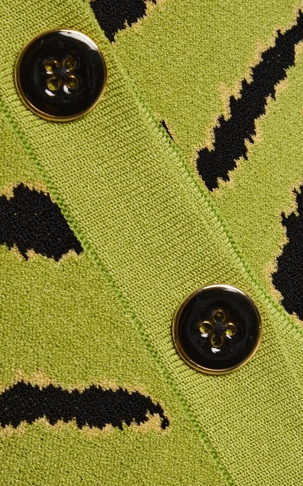 SERGIO HUDSON Tiger- Crew Neck Cardigan