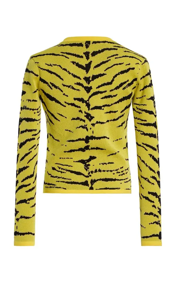 SERGIO HUDSON Tiger- V-neck Cardigan