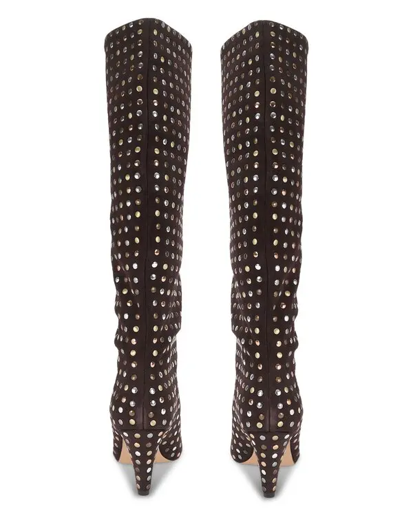 Kurt Geiger Lambeth Studded Suede Knee High Boots