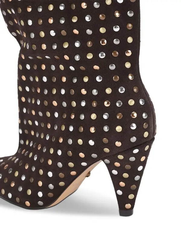 Kurt Geiger Lambeth Studded Suede Knee High Boots