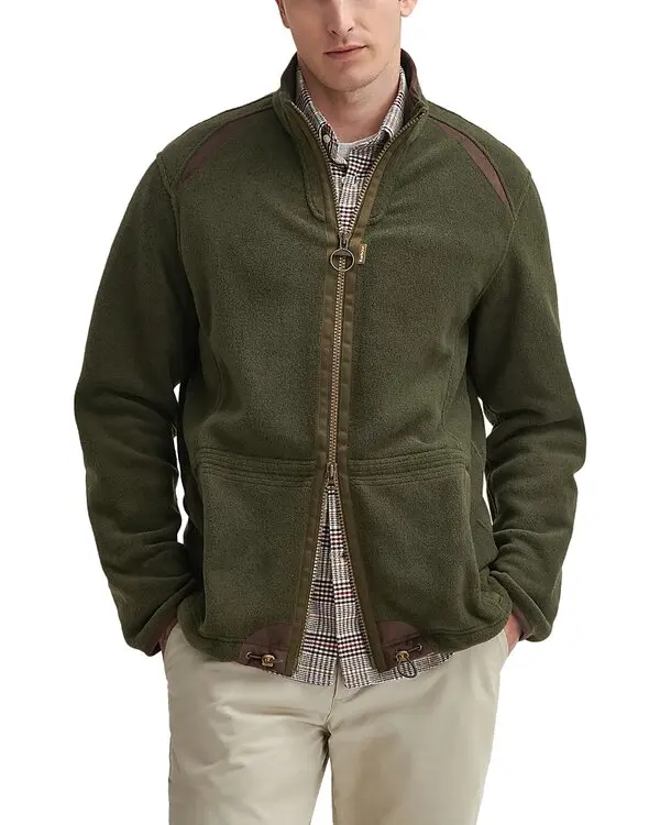 Barbour Langdale Stand Collar Zip Jacket - Forest