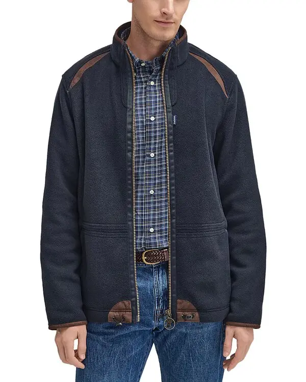 Barbour Langdale Stand Collar Zip Jacket - Navy