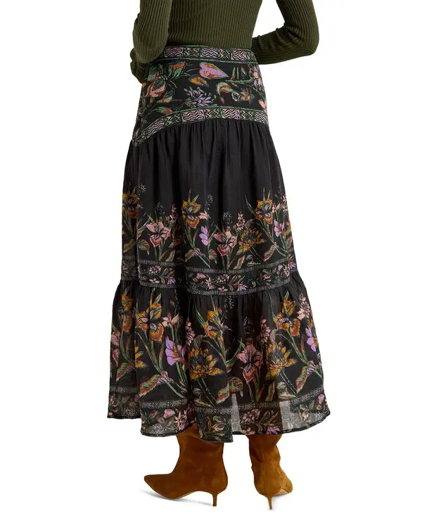 MARIE OLIVER Holland Tiered Midi Skirt