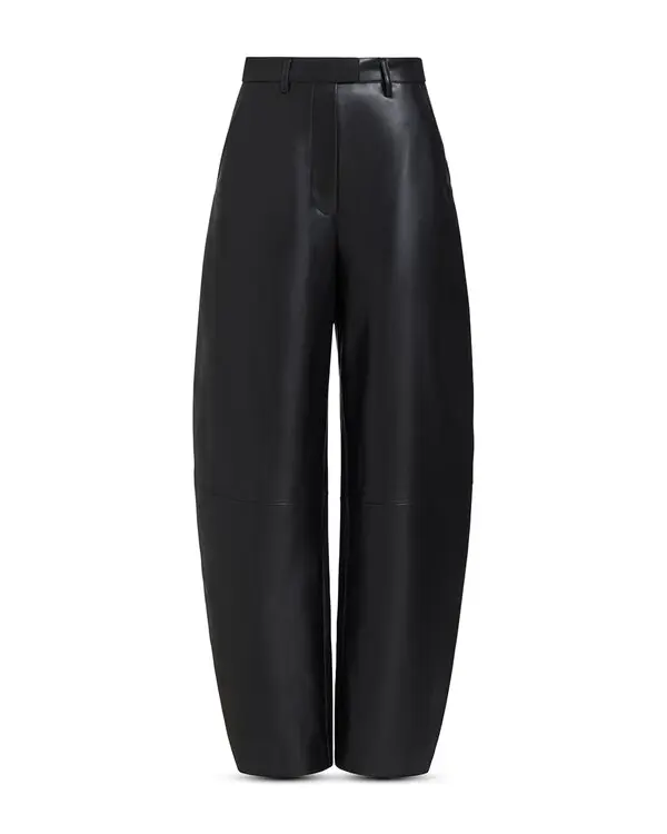 MARIE OLIVER Harlow Faux Leather Barrel Pants