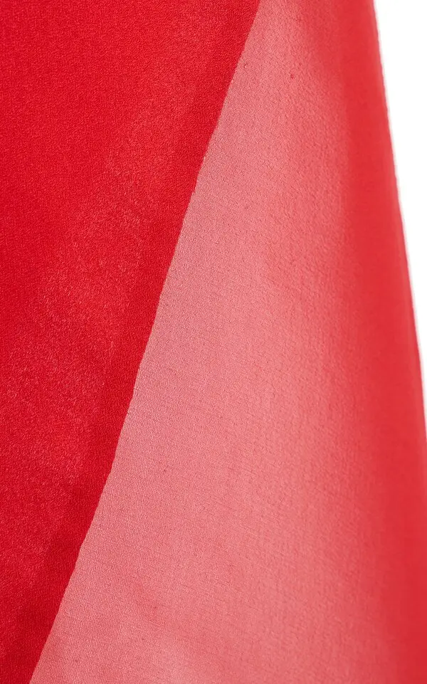 SERGIO HUDSON Bias-cut Halter Silk Chiffon Evening Gown