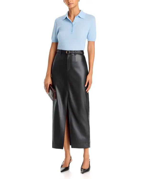 TOCCIN Rue Cashmere Polo Sweater - Sky
